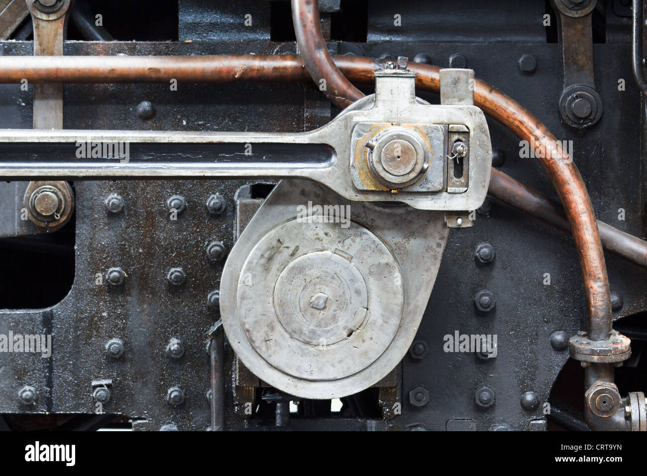 A detail of a steam locomotive in a garage in Austria Stock Photo - Alamy