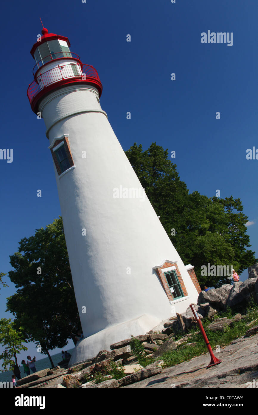 Marblehead Lighthouse on Lake Erie. Lighthouse at Marblehead, Ohio, USA ...