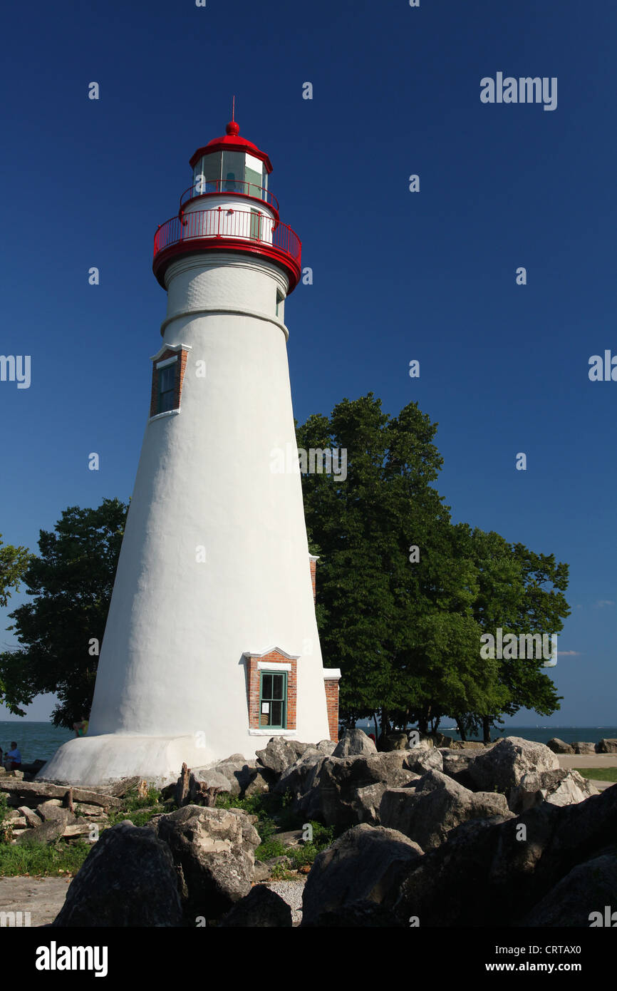 Marblehead Lighthouse on Lake Erie. Lighthouse at Marblehead, Ohio, USA ...