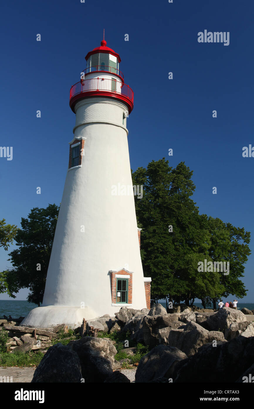 Marblehead Lighthouse on Lake Erie. Lighthouse at Marblehead, Ohio, USA ...