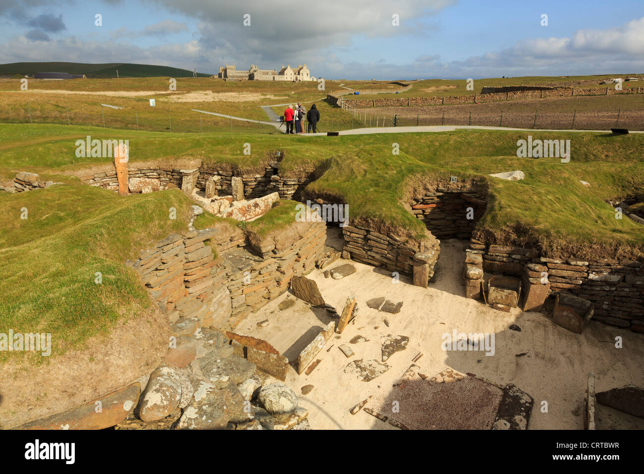 Excavations of ancient prehistoric houses in Neolithic village at Skara ...