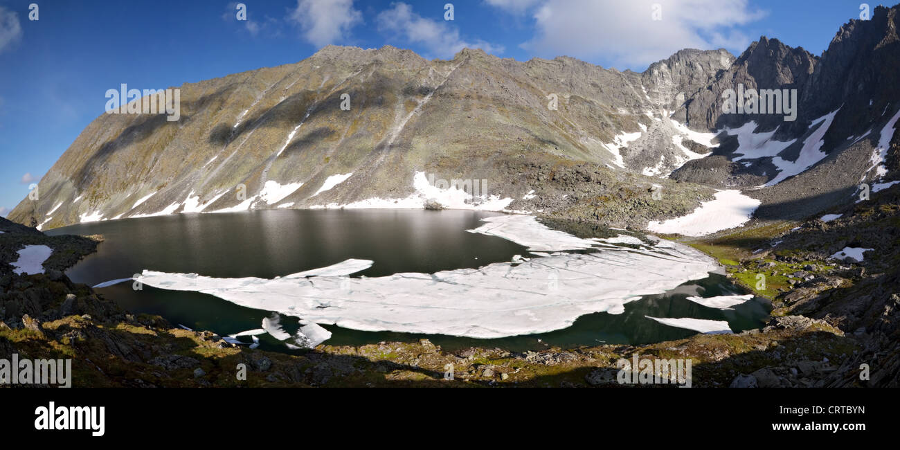 Glacier lake in Polar Ural mountains. National park Yugyd Va. Komi ...
