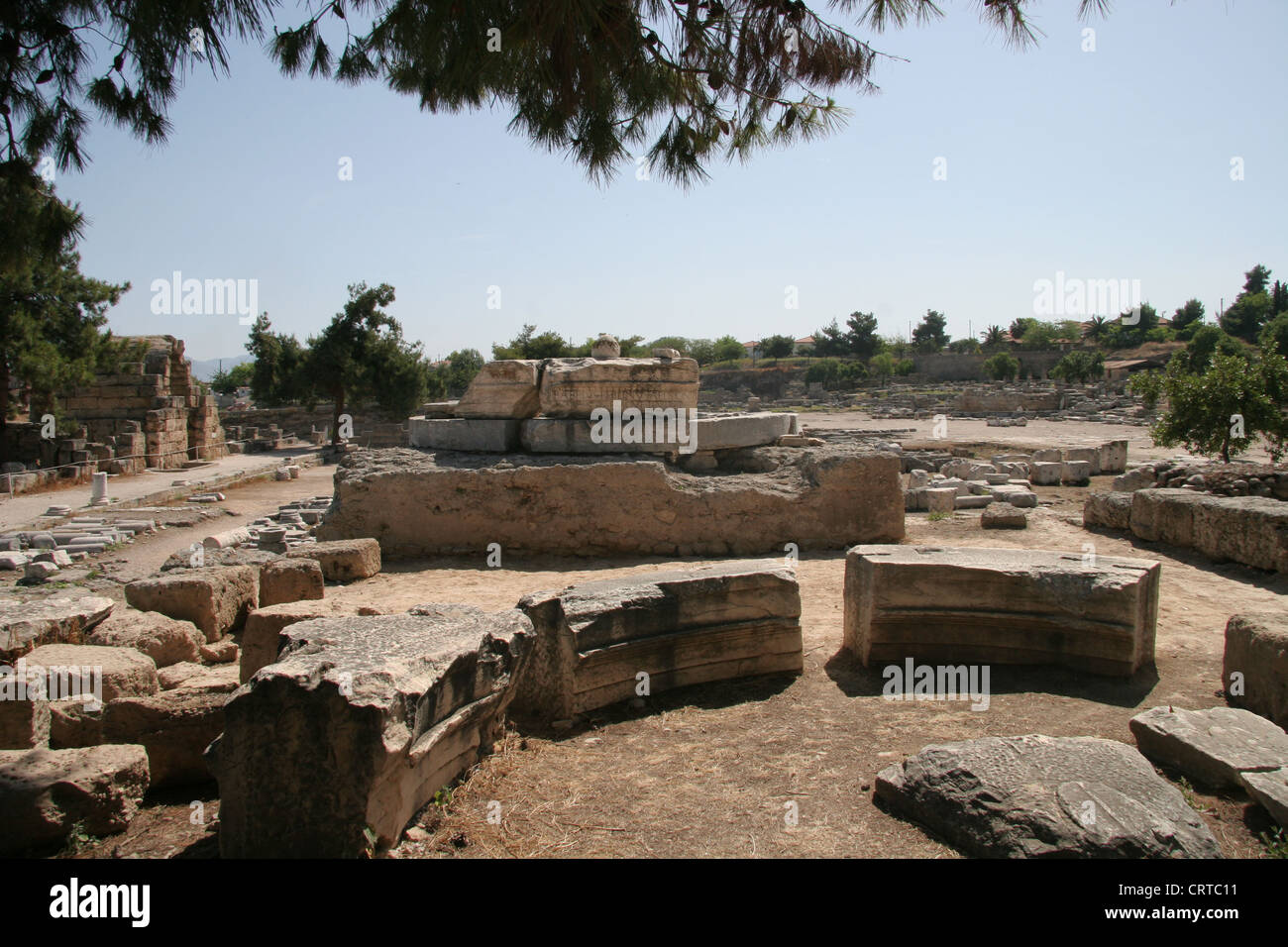 Ruins at Ancient Corinth, Greece Stock Photo - Alamy