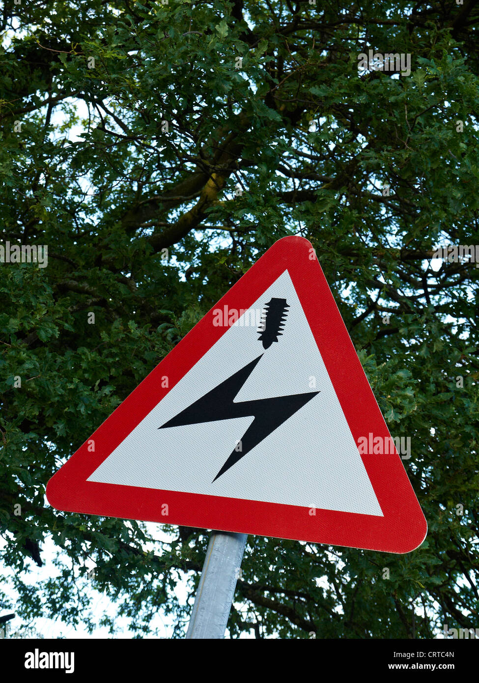 High voltage warning sign Stock Photo - Alamy