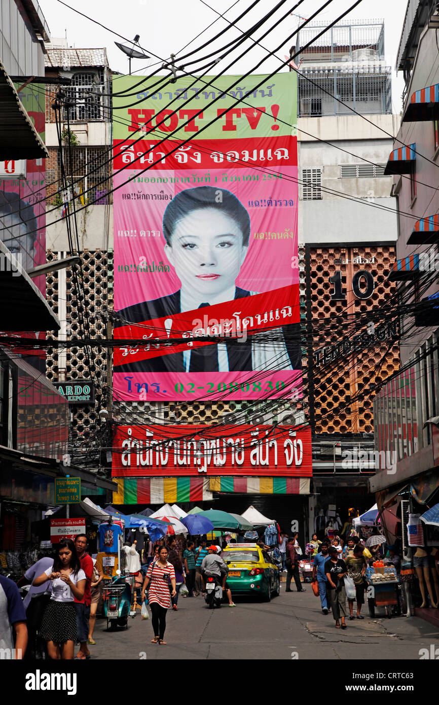Street advertising in Bangkok, Thailand Stock Photo - Alamy