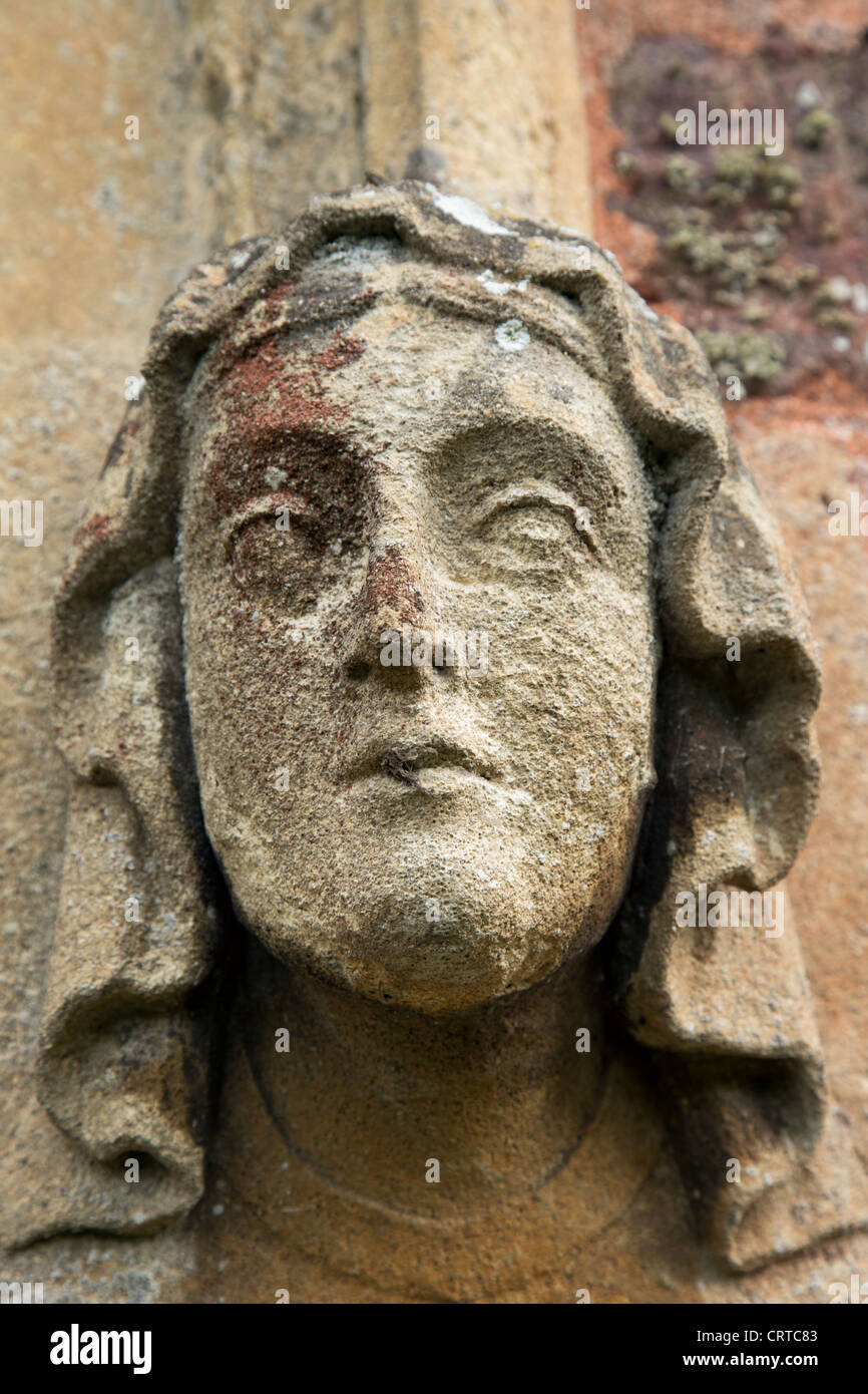 Stone head of a lady Stock Photo - Alamy
