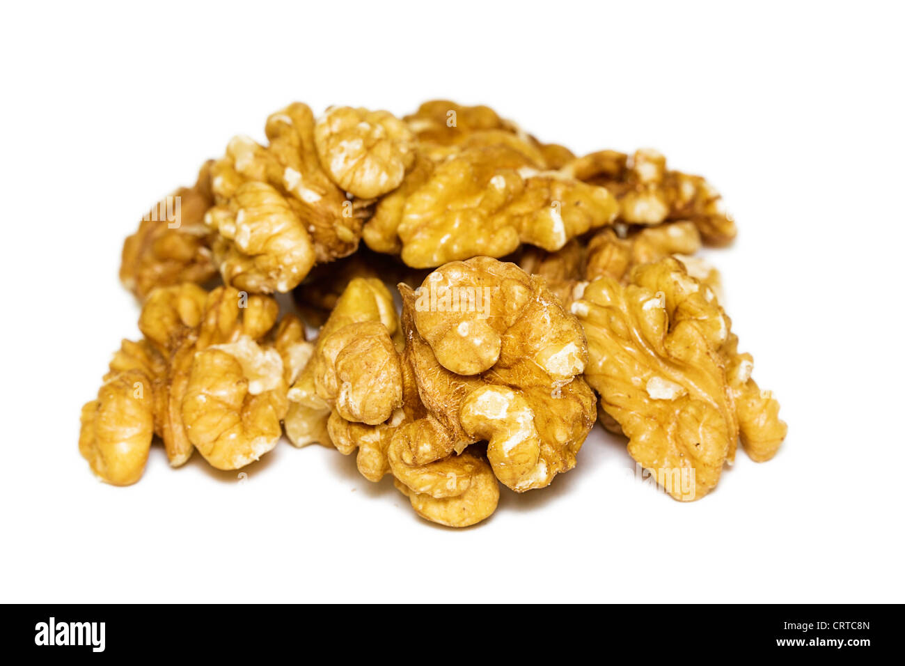 handful of walnuts on white background isolation Stock Photo - Alamy