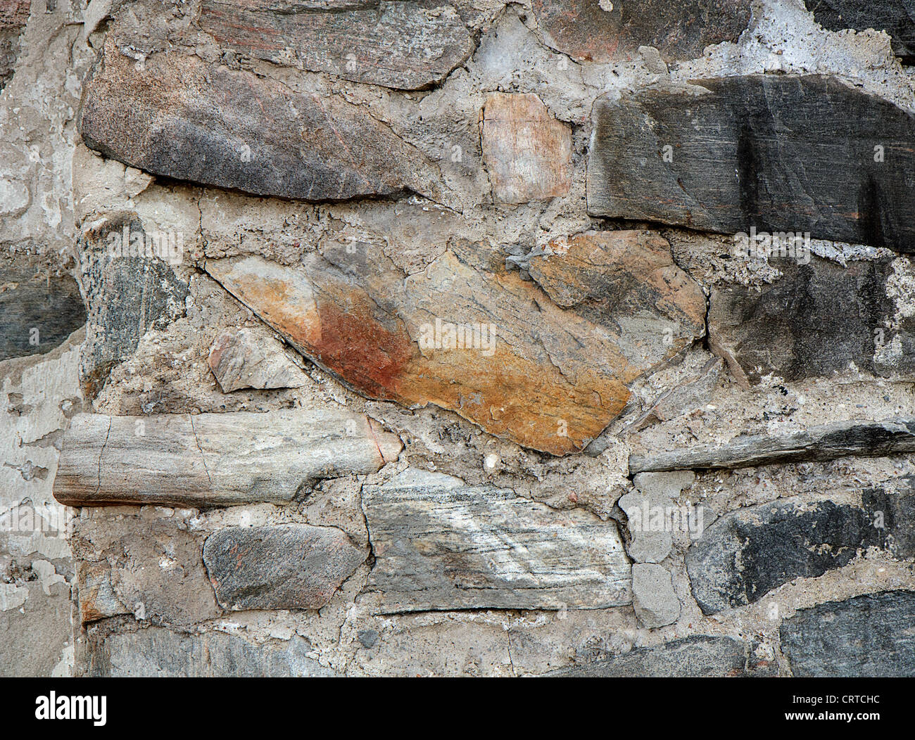 a wall of stone and cement. texture Stock Photo - Alamy