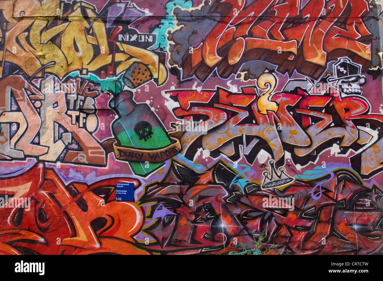 Graffiti in downtown Montreal, Quebec Stock Photo - Alamy