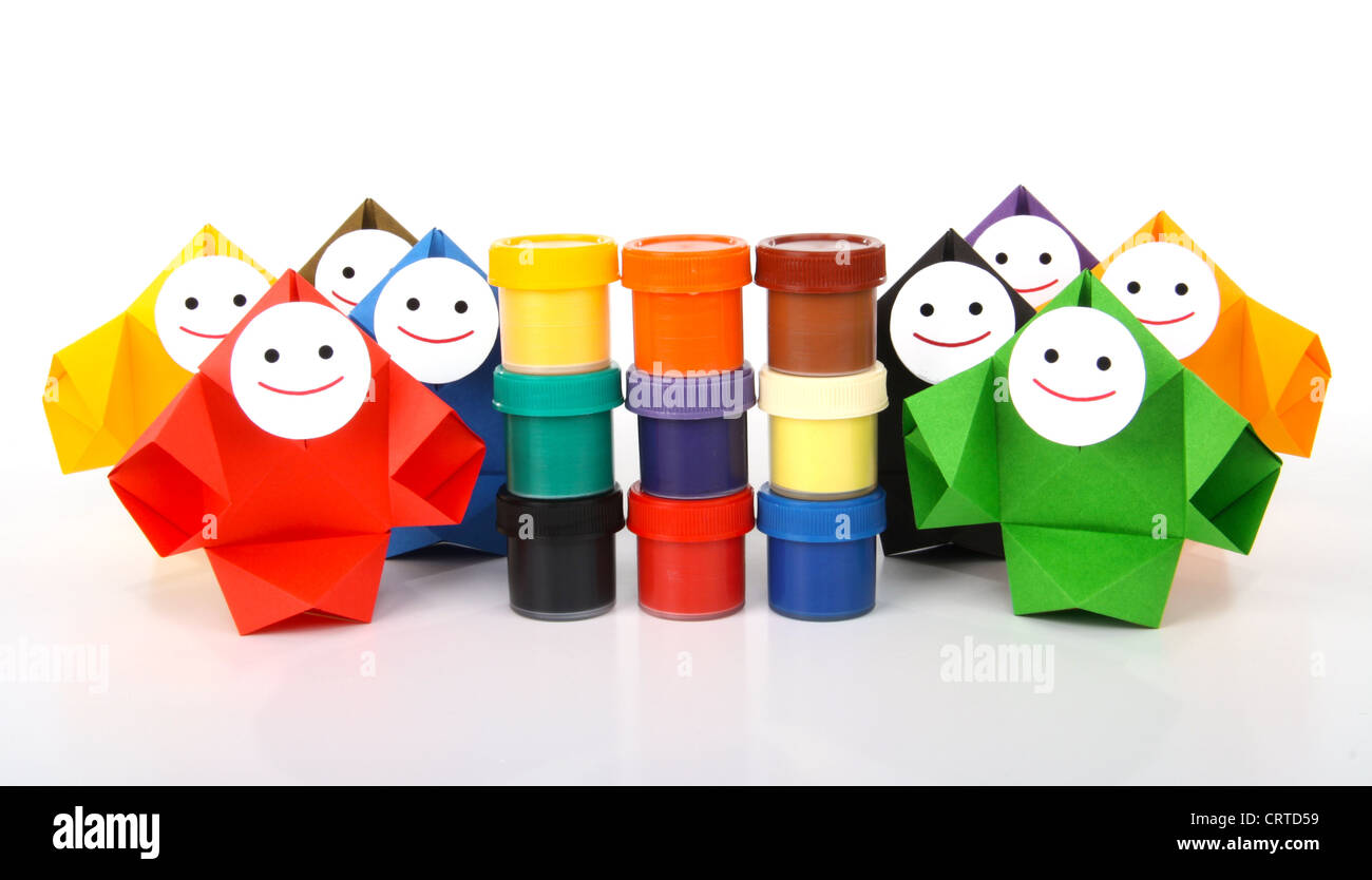 Conceptual image of painting and rainbow colors Stock Photo - Alamy