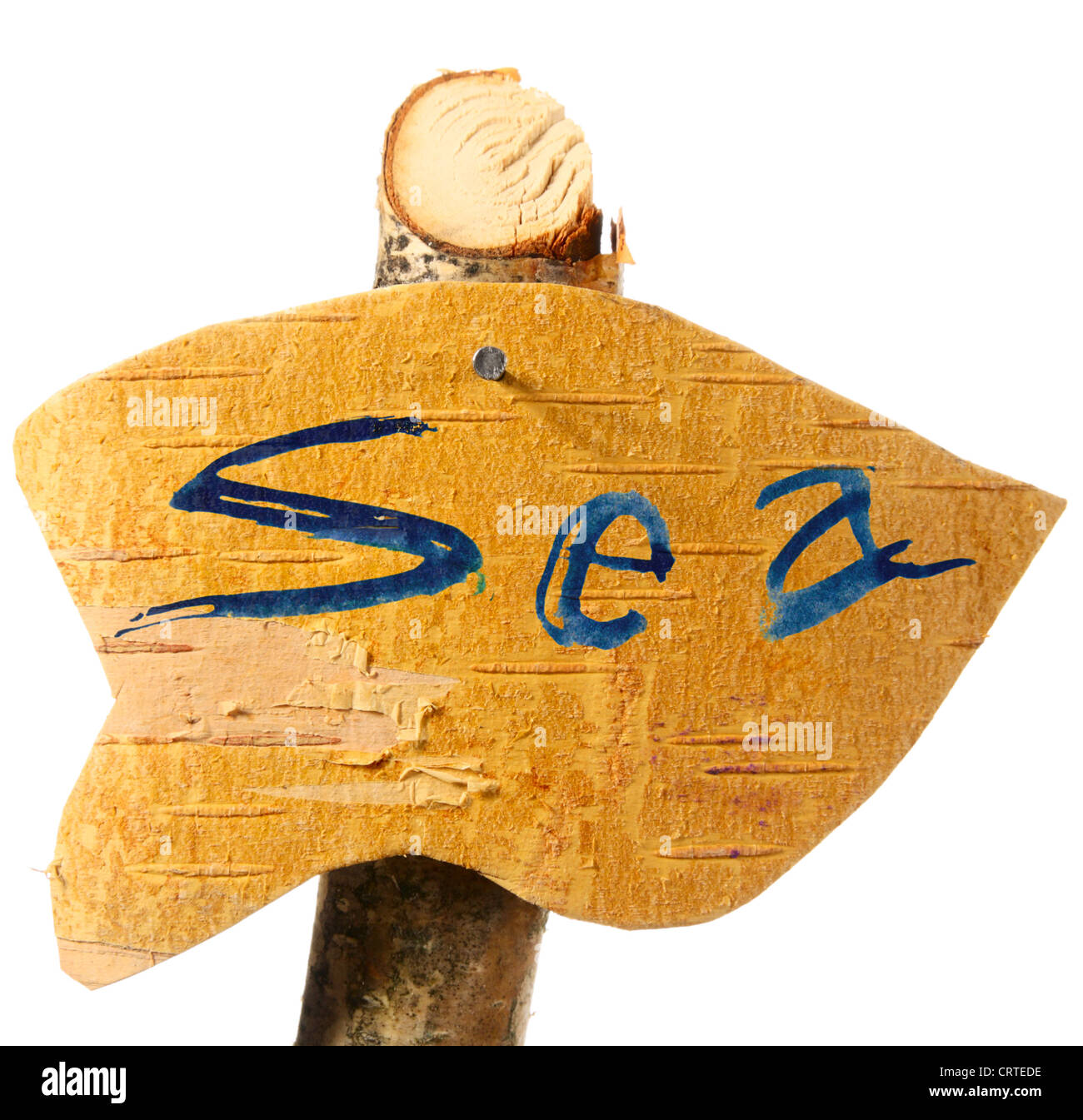 Sea road sign cutout hi-res stock photography and images - Alamy