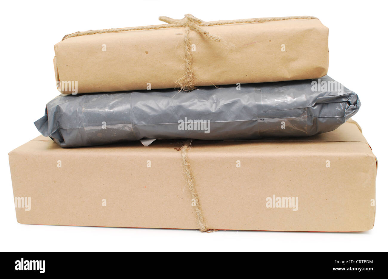 shipping boxes isolated on white Stock Photo - Alamy