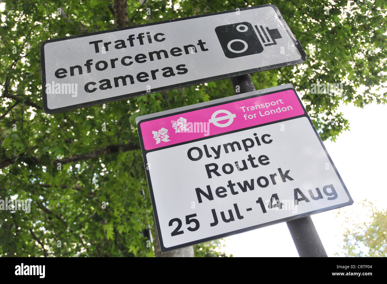 Olympic Route Network signs Embankment London 2012 travel congestion ...