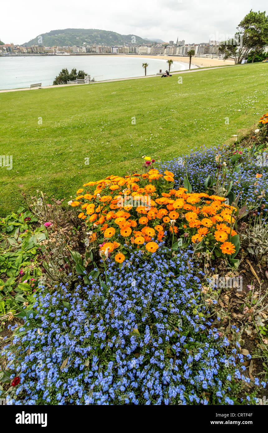 Miramar Palace garden in San Sebastian, Gipuzcoa, Basque Country, Spain ...
