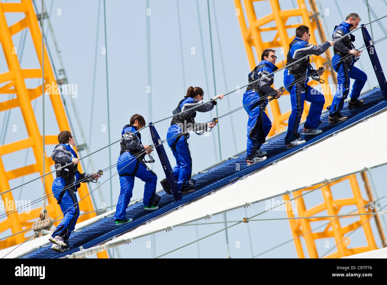 Up at the O2 Stock Photo - Alamy