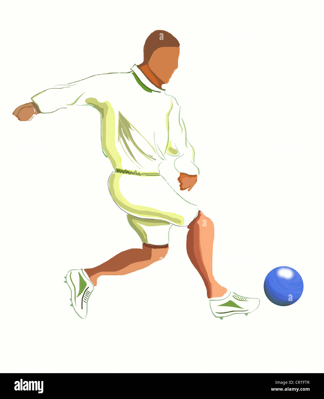 Soccer Player illustration Stock Photo - Alamy
