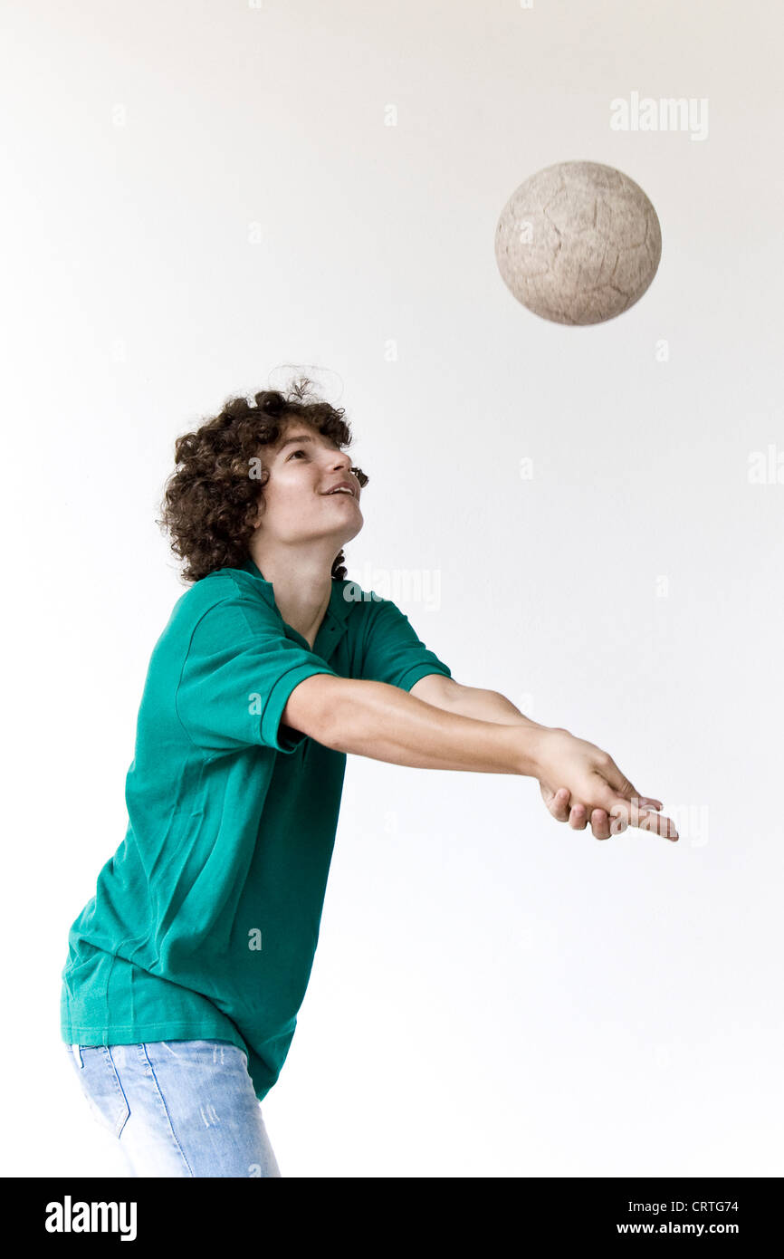 Boy with the ball Stock Photo - Alamy