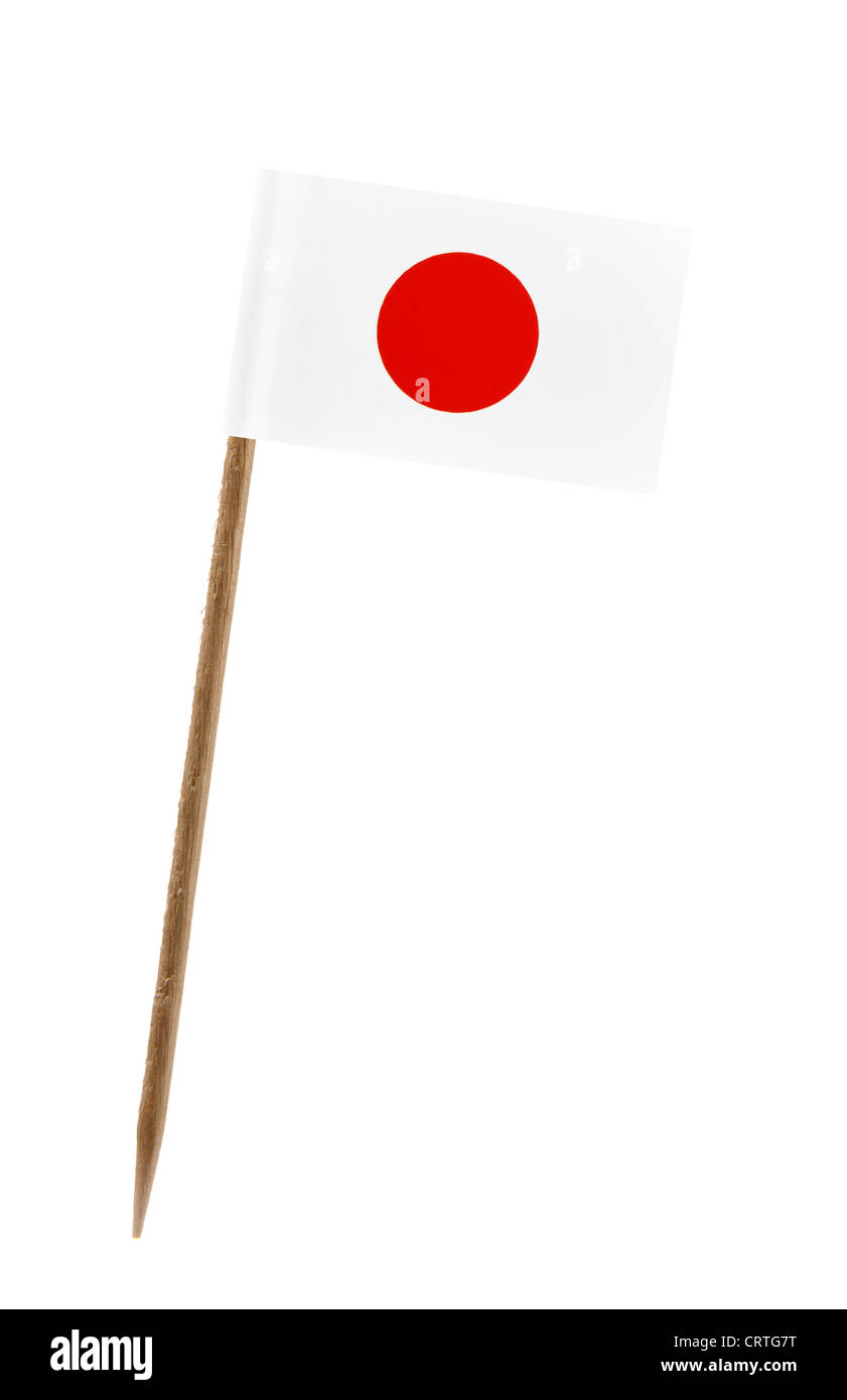 Tooth pick wit a small paper flag of Japan Stock Photo - Alamy
