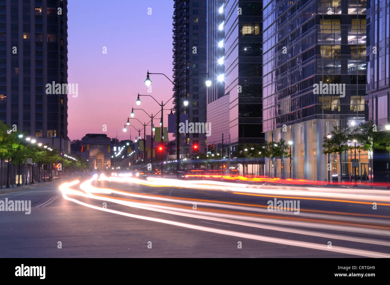 Cityscape along 17th Street in Atlanta, Georgia, USA Stock Photo - Alamy