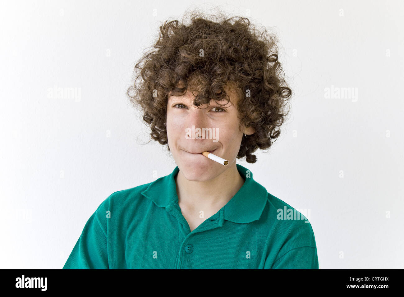 Boy with cigarette Stock Photo - Alamy