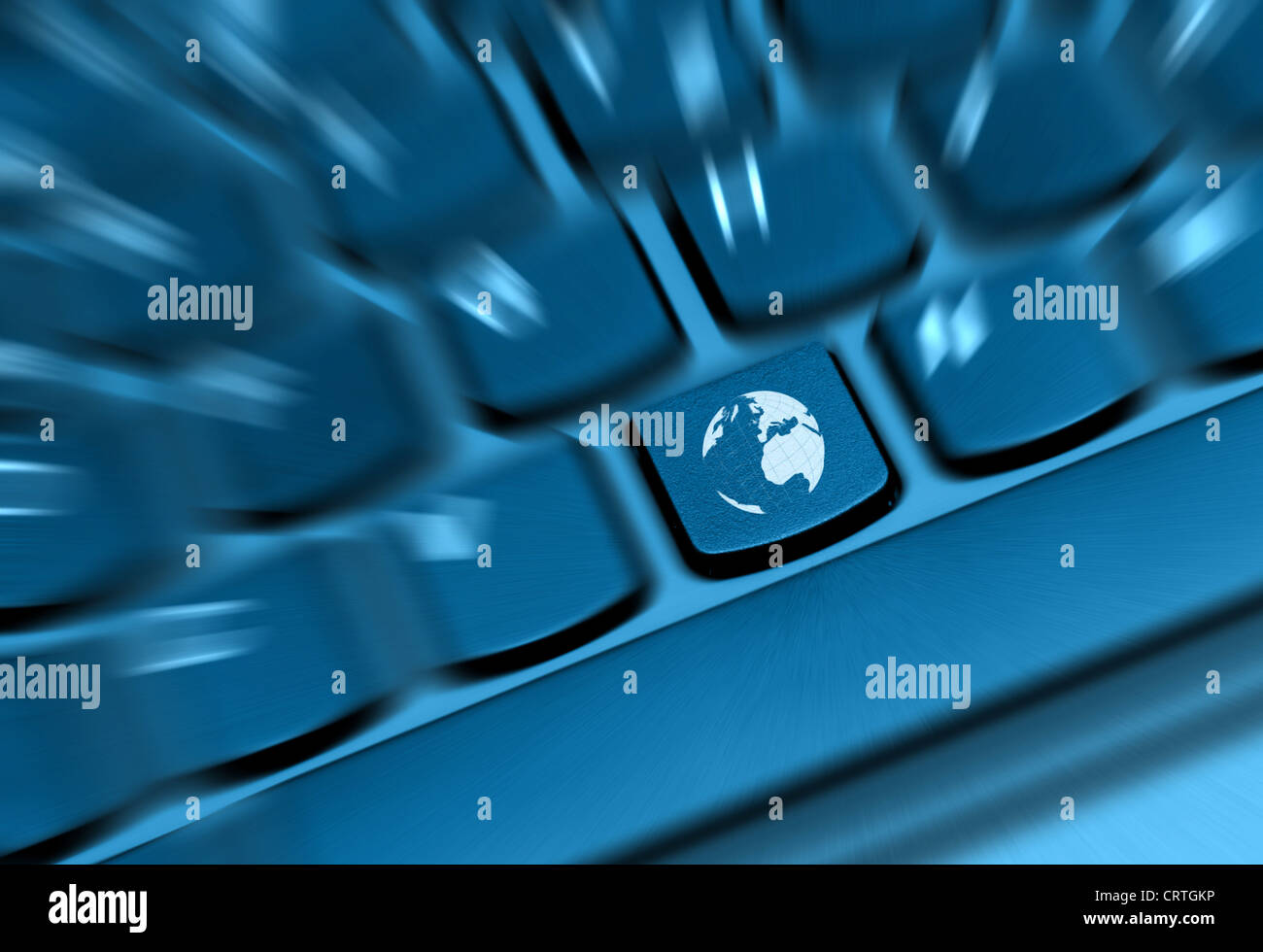 Internet Concept - Detail of Key With Globe Symbol on Keyboard Stock ...