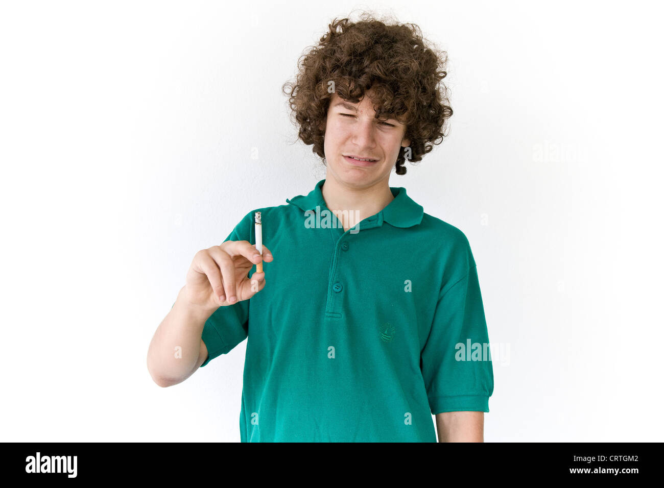 Boy with cigarette Stock Photo - Alamy