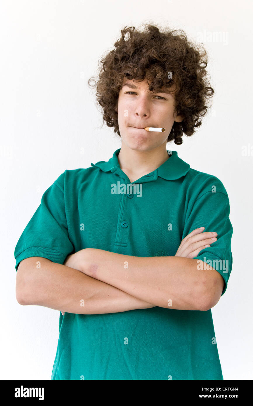Boy with cigarette hi-res stock photography and images - Alamy
