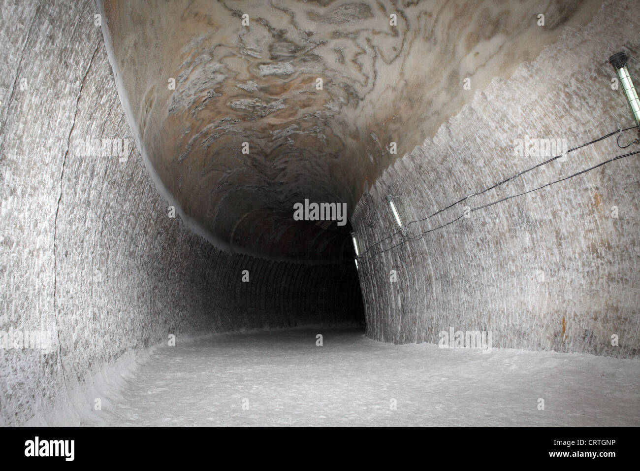 Mine of salt, at a depth of 300 meters, Soledar, Donetsk region ...