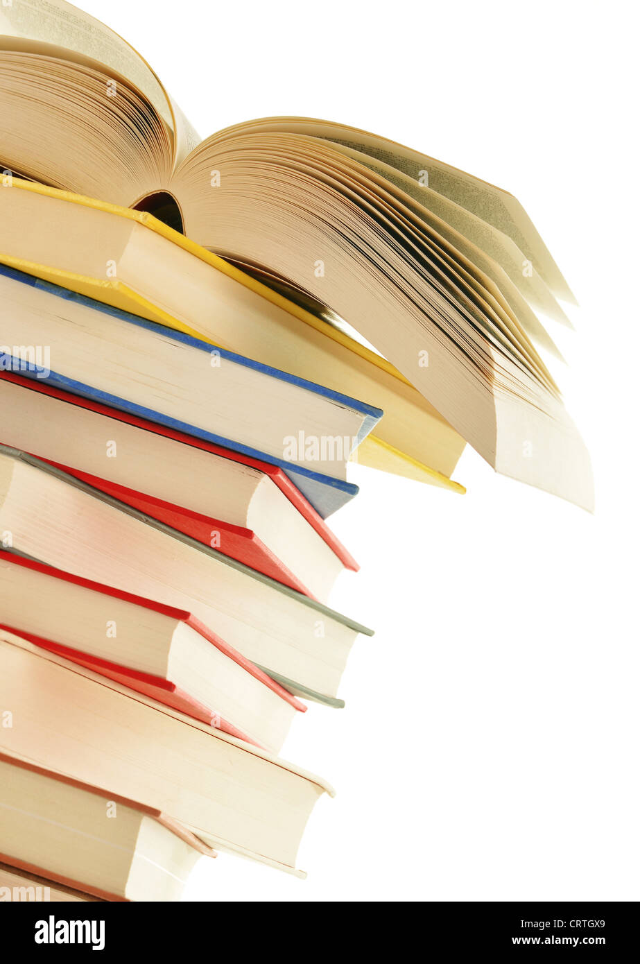 Stack of books isolated on white background Stock Photo - Alamy