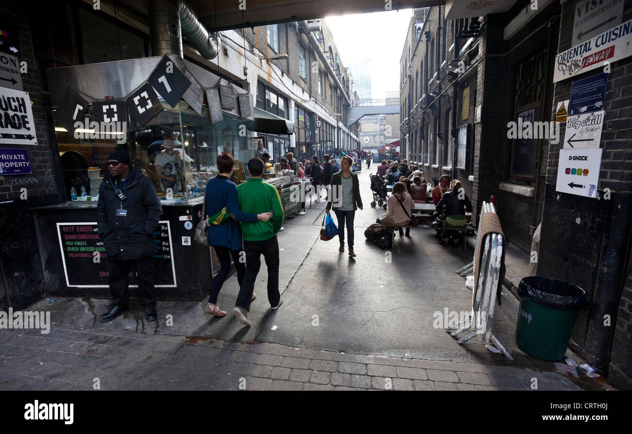 Dray Walk street scene, Brick lane, London, UK Stock Photo - Alamy