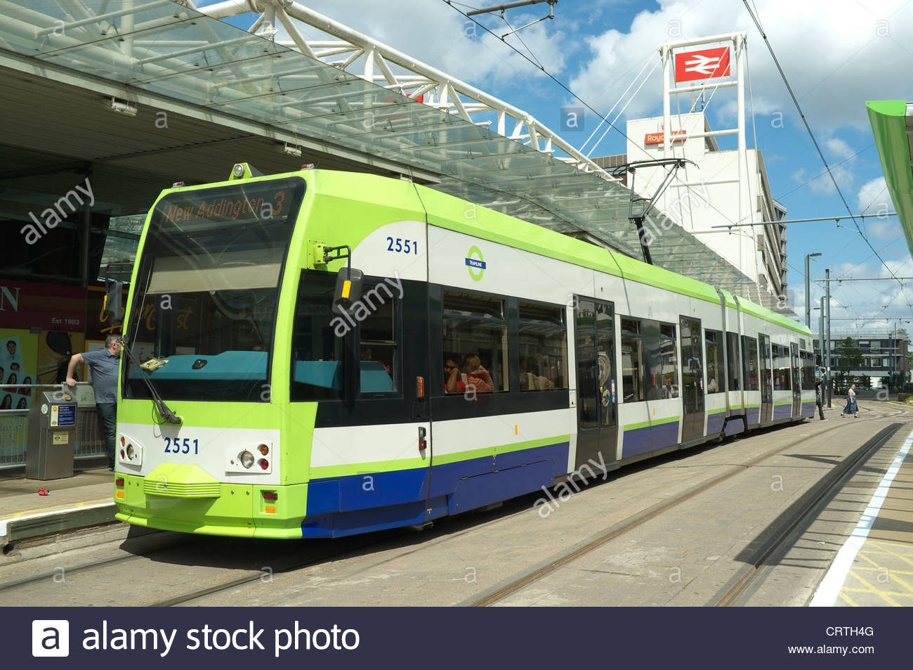 Croydon Tramlink scene at East Croydon tram station, London, UK Stock ...