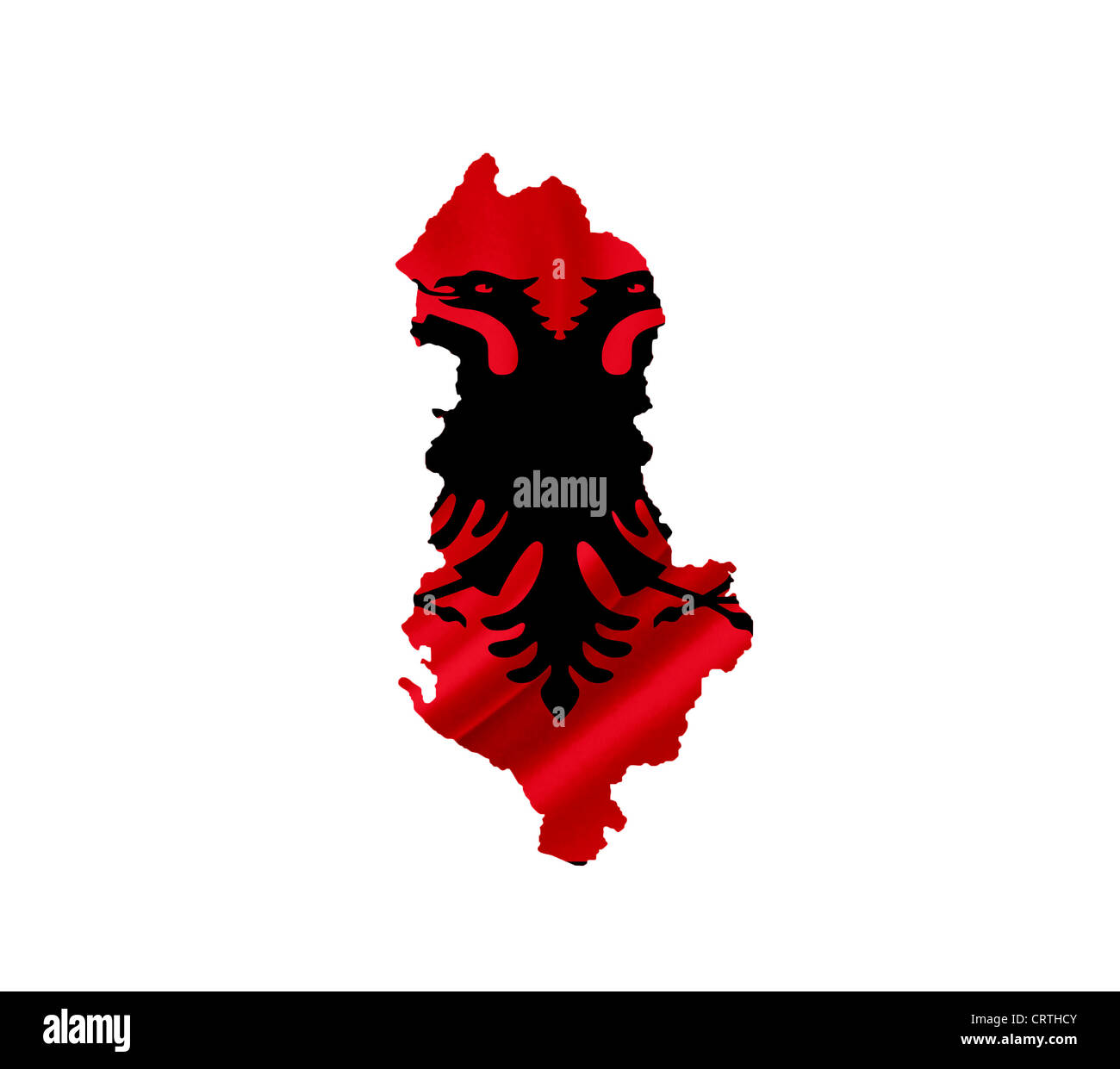 Albania official national waving Cut Out Stock Images & Pictures - Alamy