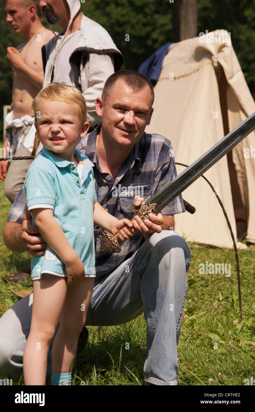 kid with sword Stock Photo - Alamy