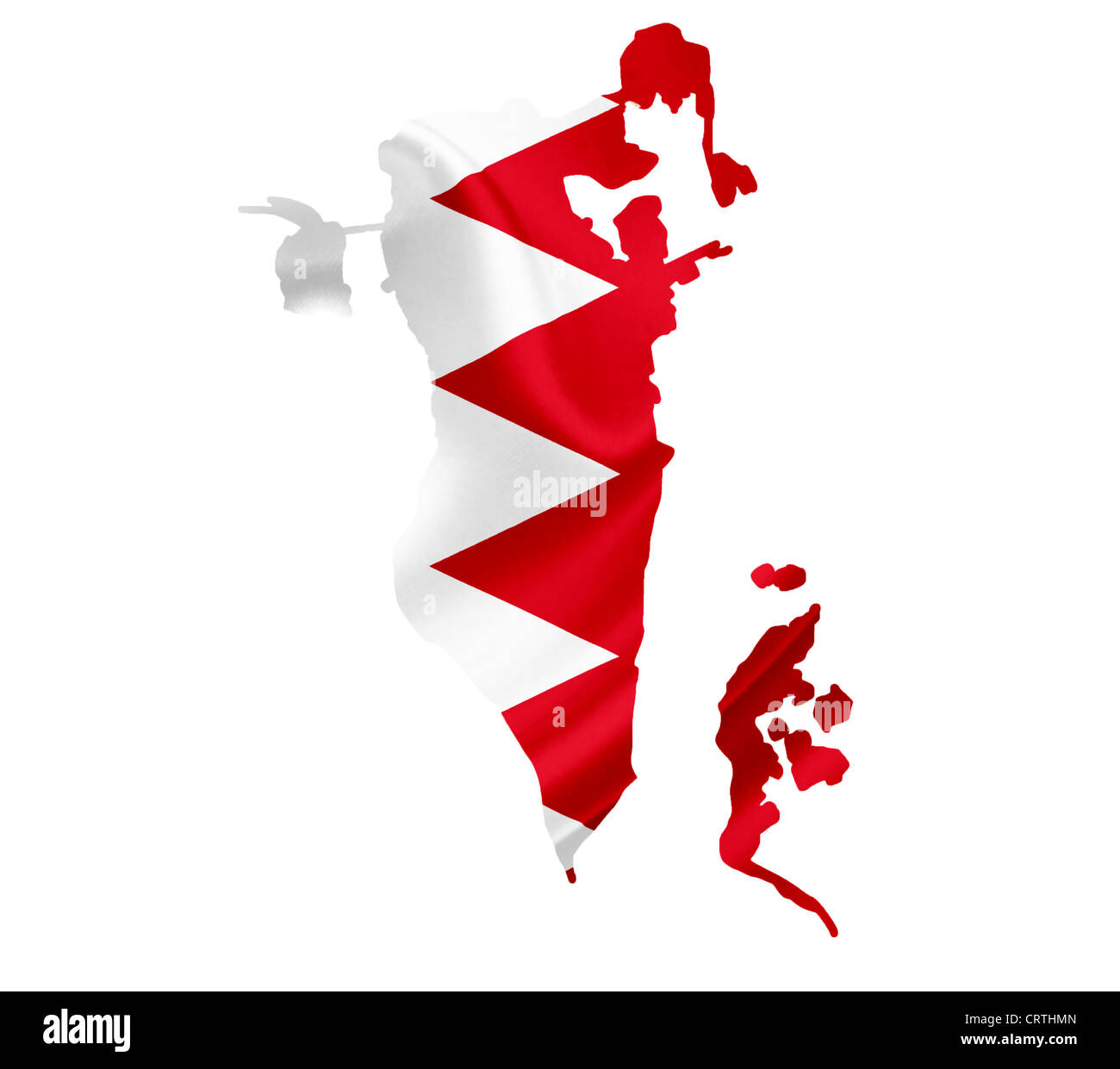Bahrain country flag map shape hi-res stock photography and images - Alamy