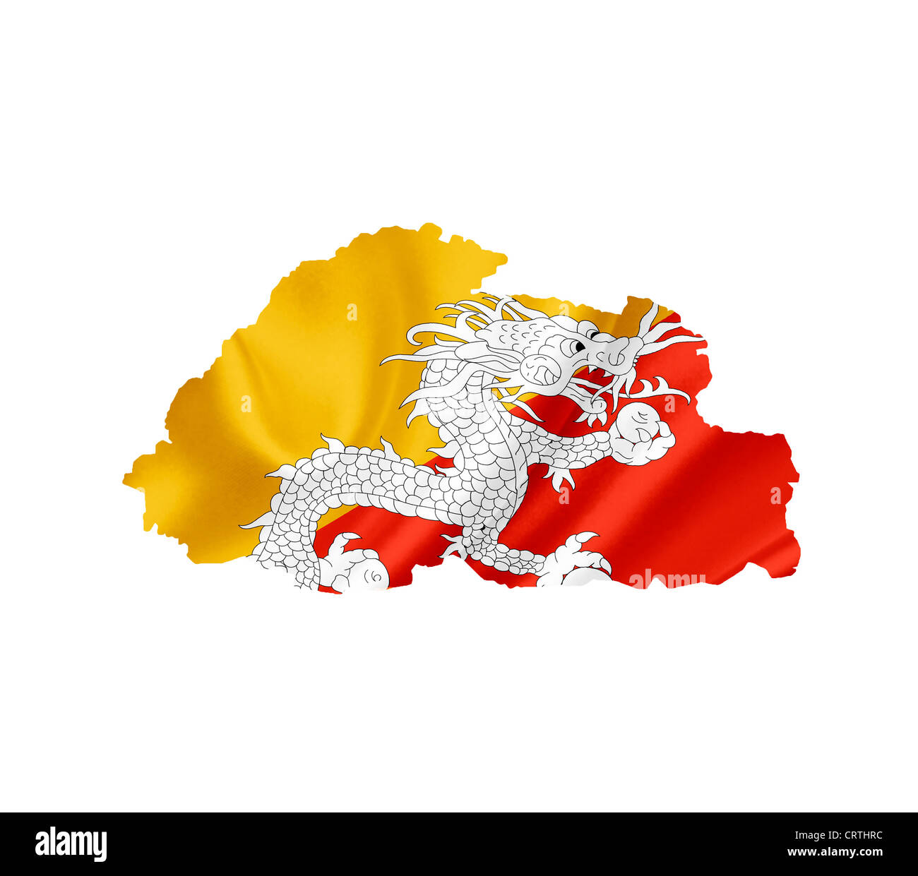 Bhutan Flag Map Free Bhutan Flag Map 3D Illustrations Free Download