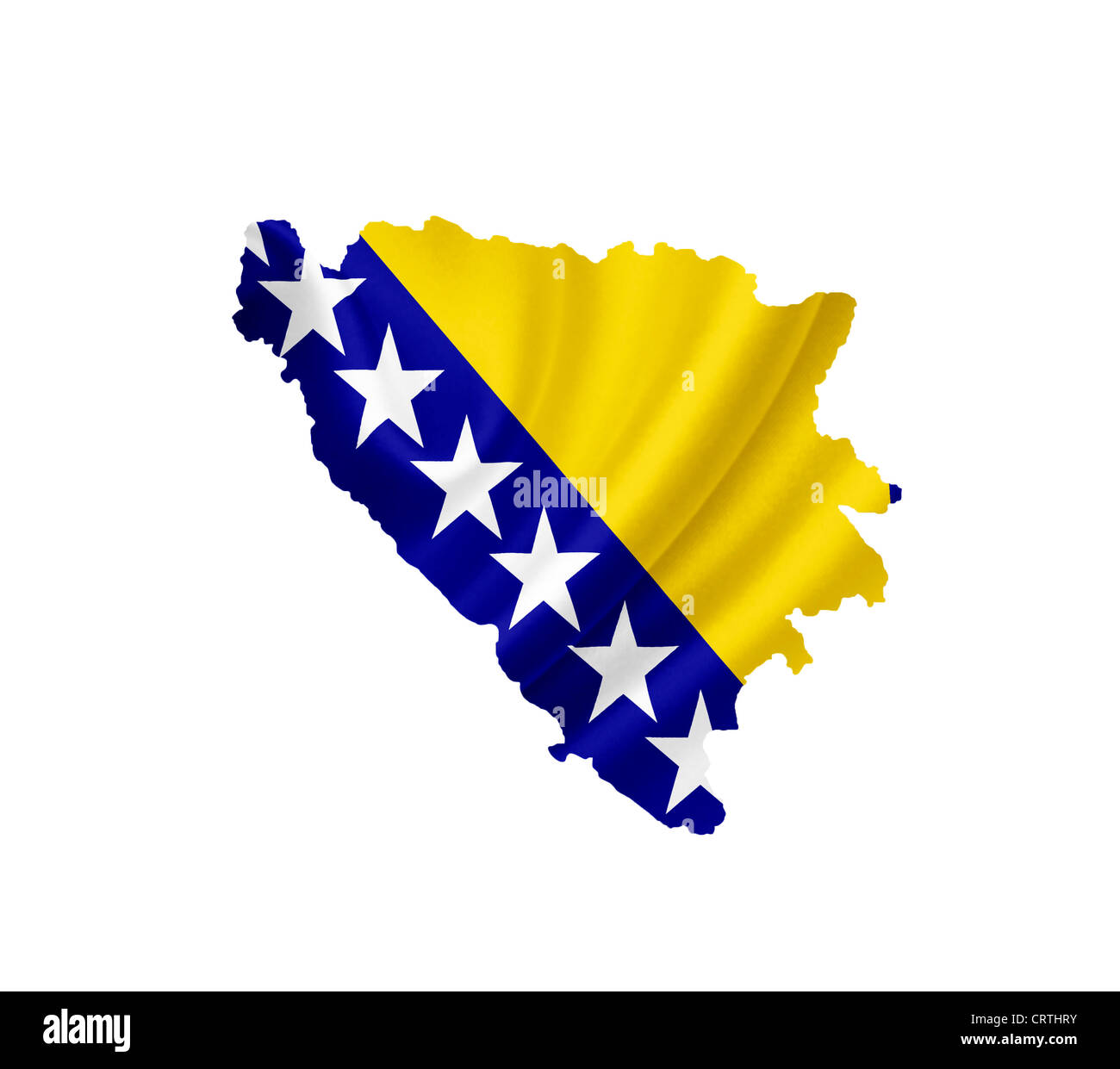Waving bosnia flag official Cut Out Stock Images & Pictures - Alamy
