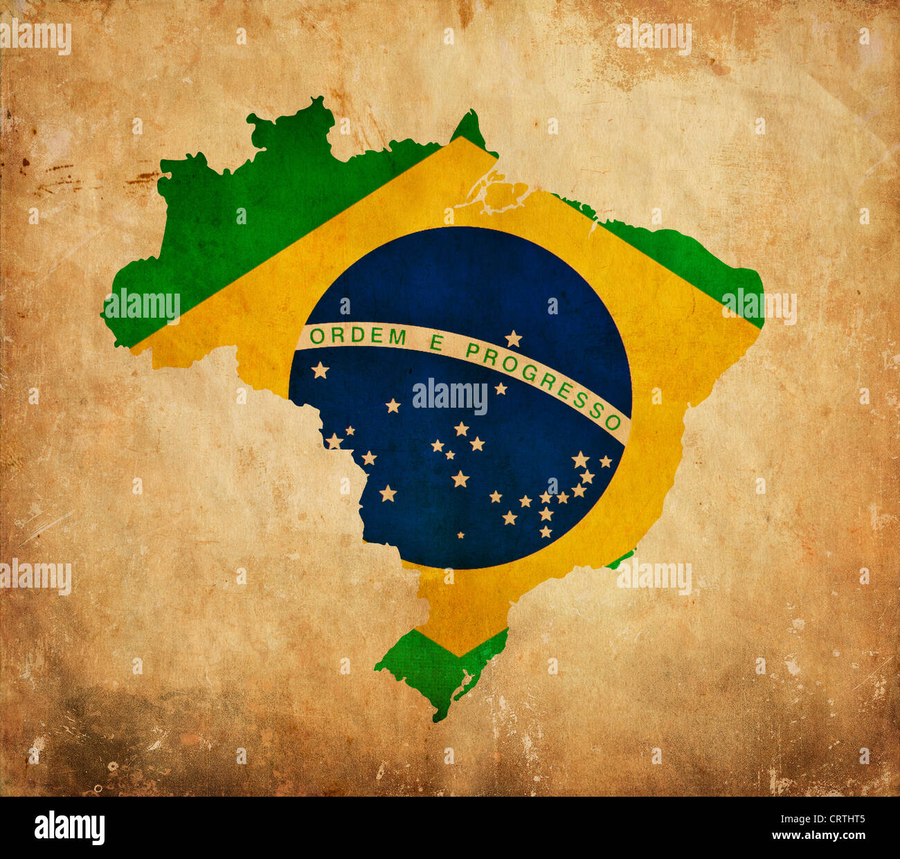 Vintage map of brazil hi-res stock photography and images - Alamy