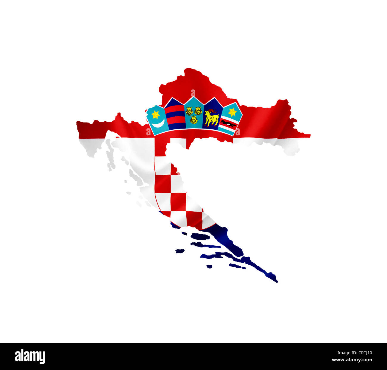 Croatia Map Outline Vector Stock Photos & Croatia Map Outline Vector ...