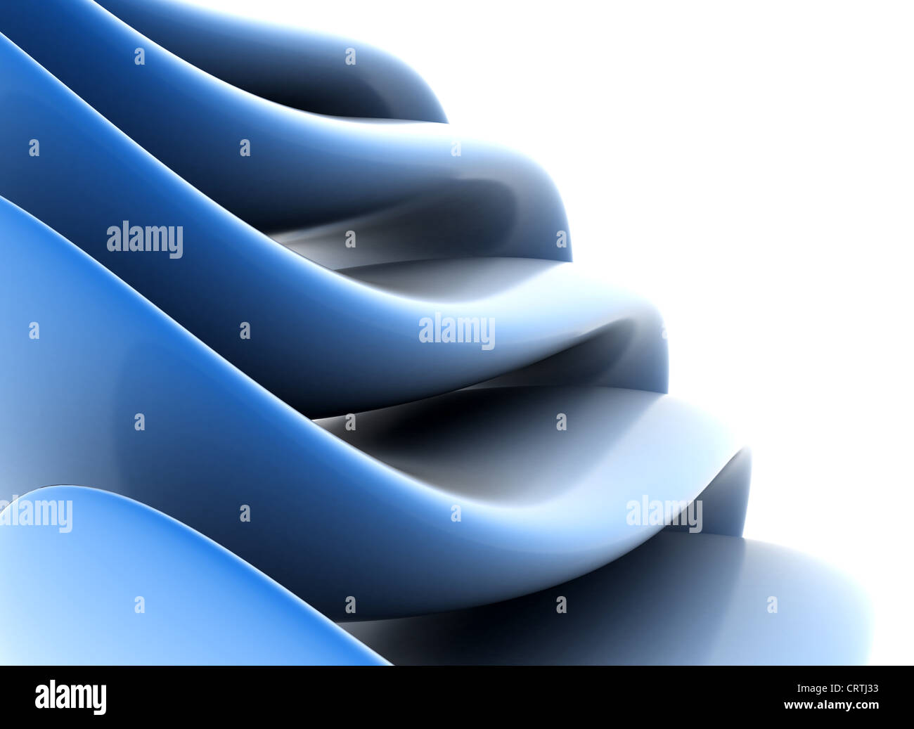 Abstract 3d wave shape Stock Photo - Alamy