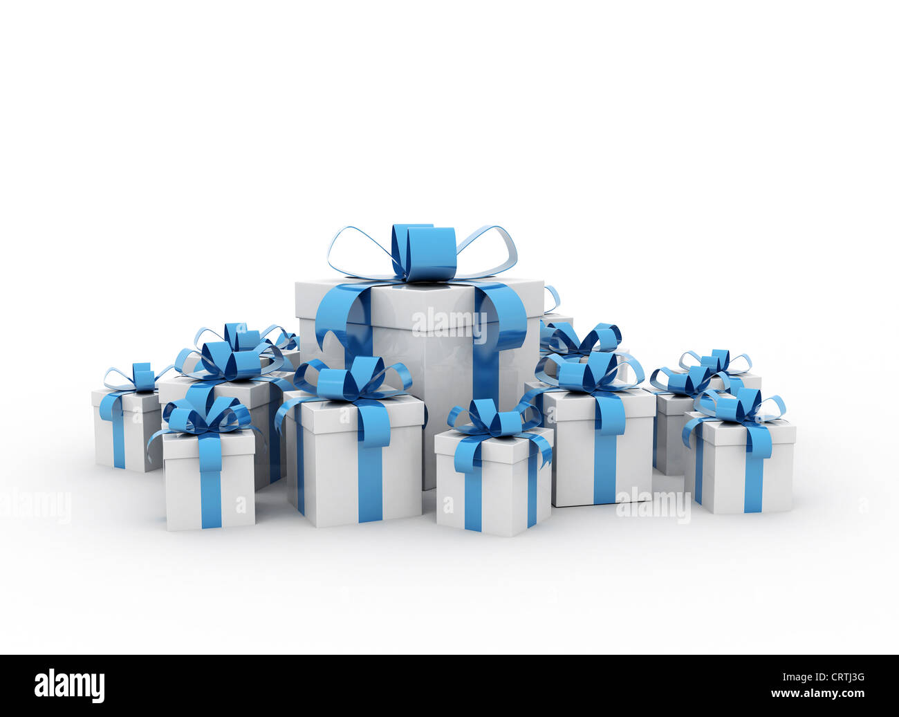 Large group of gift boxes on white background Stock Photo - Alamy