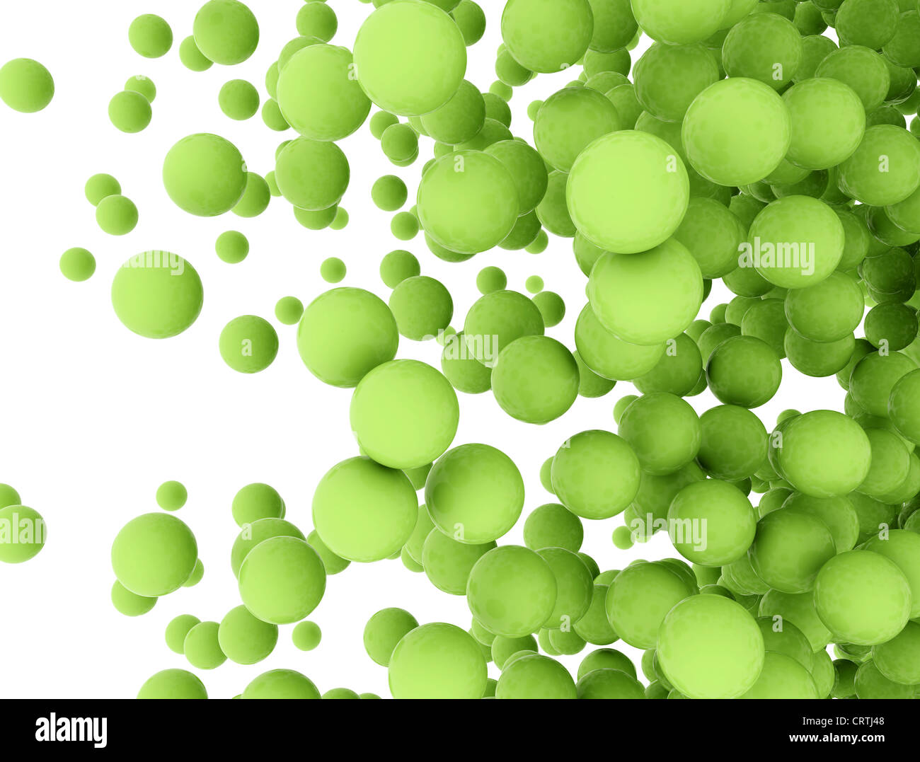 Abstract green 3d spheres Stock Photo - Alamy