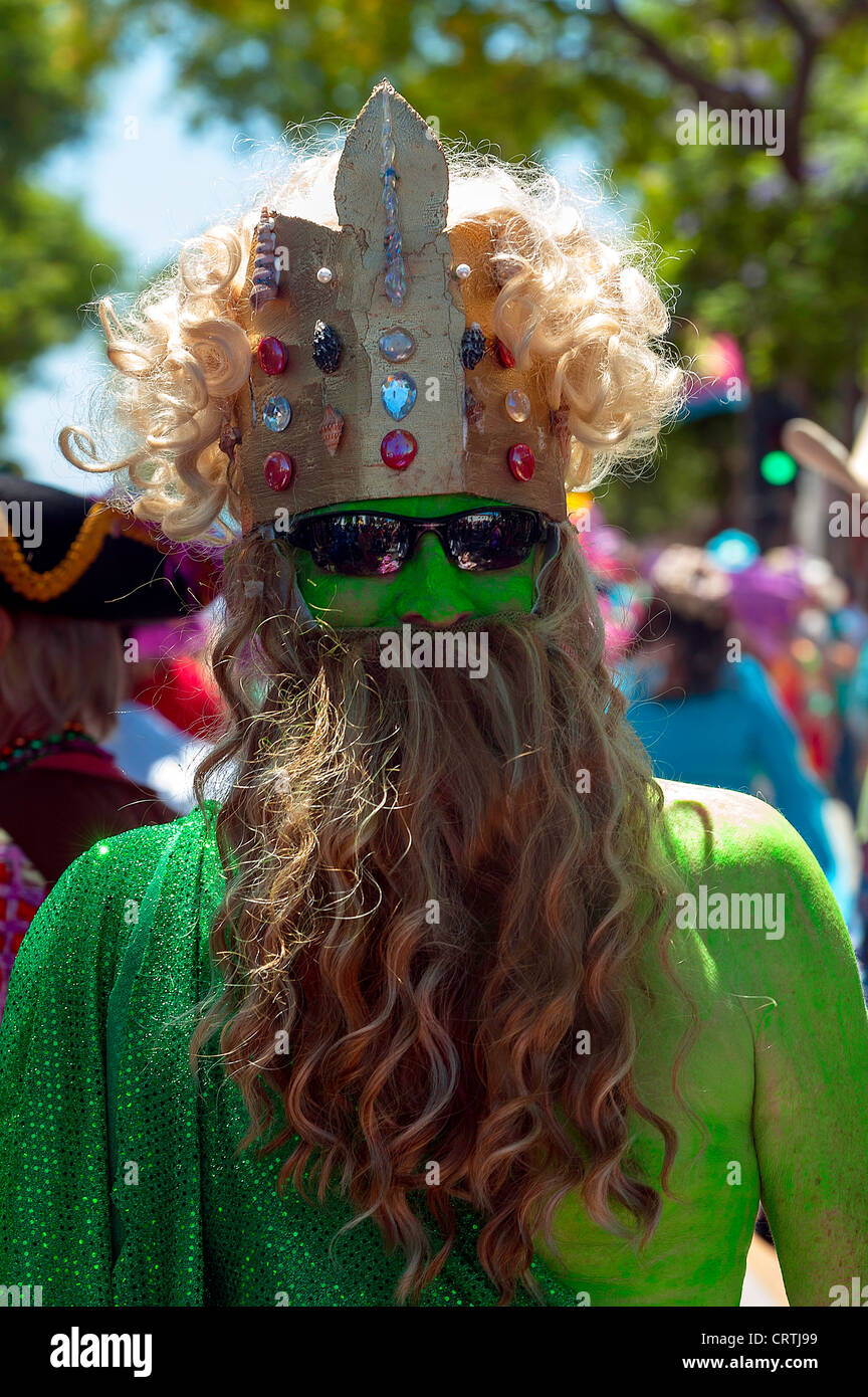 A participant at the 2012 Summer Solstice Parade in Santa Barbara ...