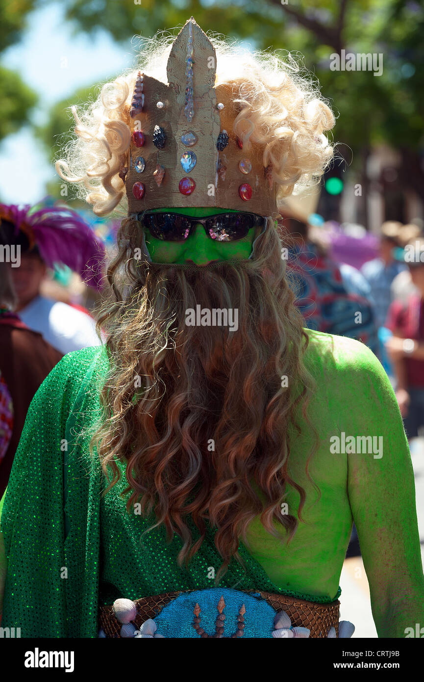 A participant at the 2012 Summer Solstice Parade in Santa Barbara ...
