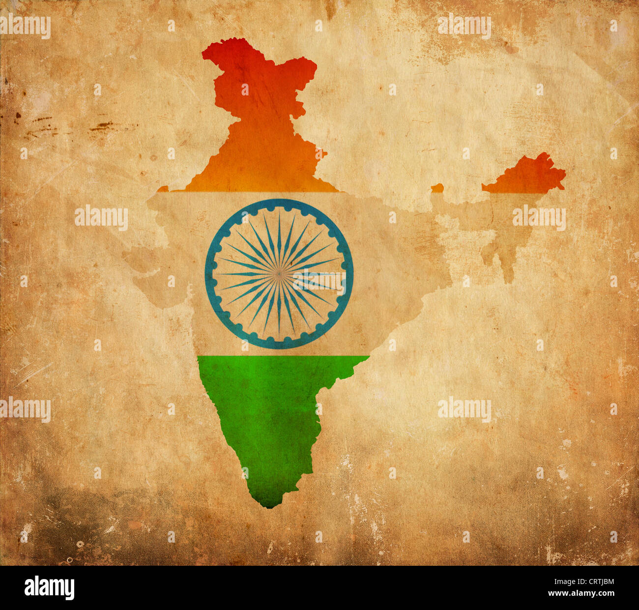Vintage map of india hi-res stock photography and images - Alamy