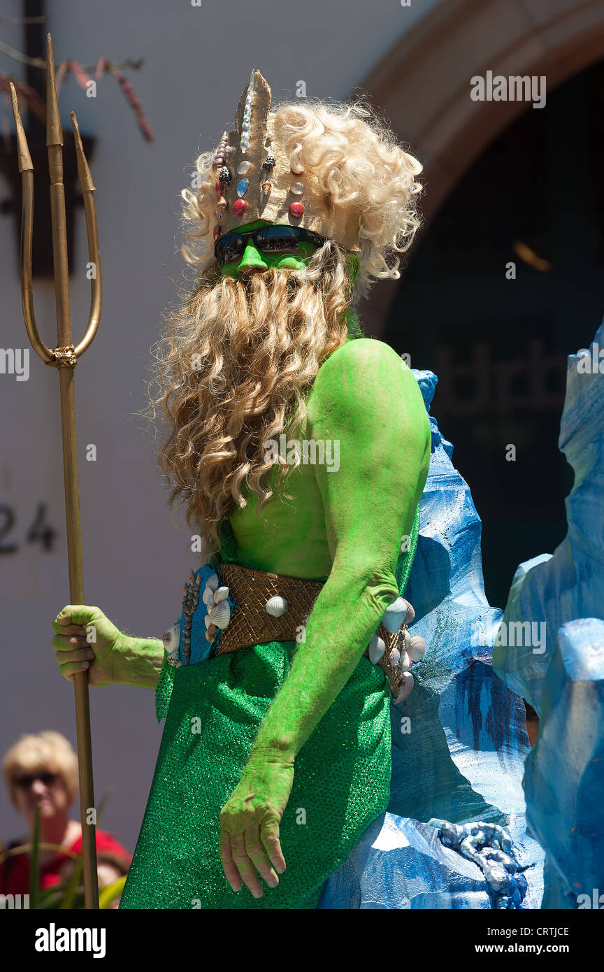 A participant at the 2012 Summer Solstice Parade in Santa Barbara ...