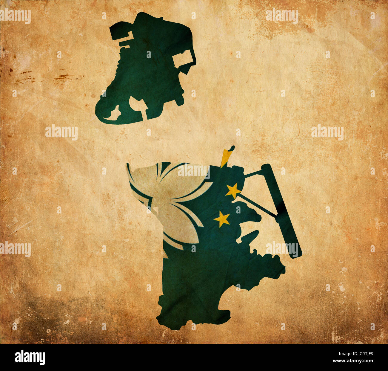 Vintage map of macau hi-res stock photography and images - Alamy