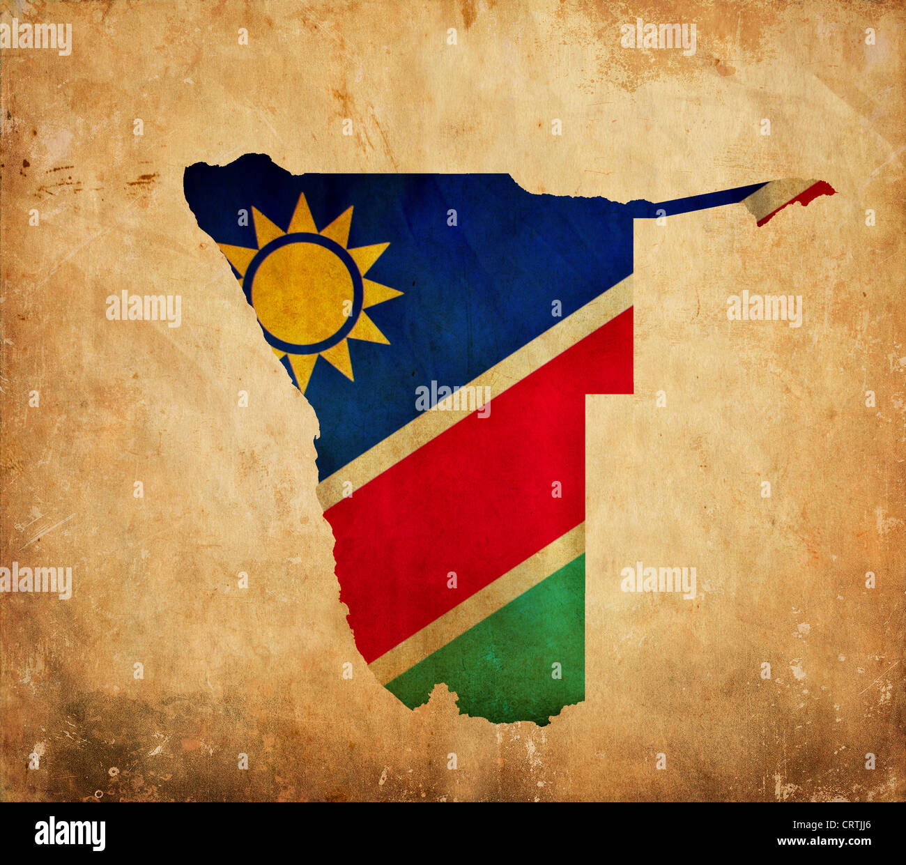 Vintage map of Namibia on grunge paper Stock Photo - Alamy