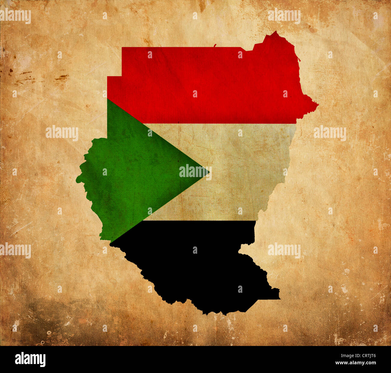 Vintage sudan map hi-res stock photography and images - Alamy