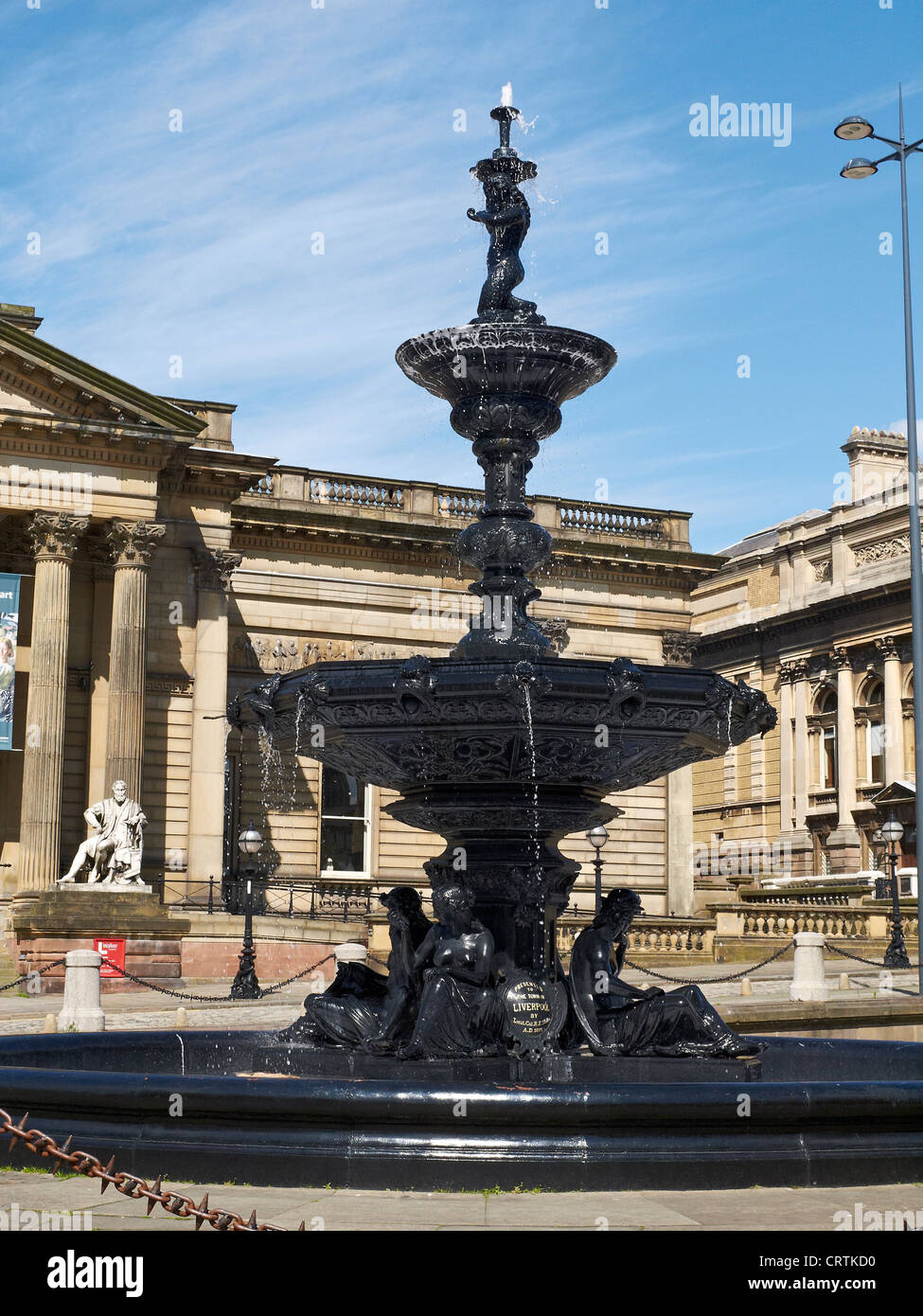 Steble fountain in the city centre of Liverpool Merseyside UK Stock ...