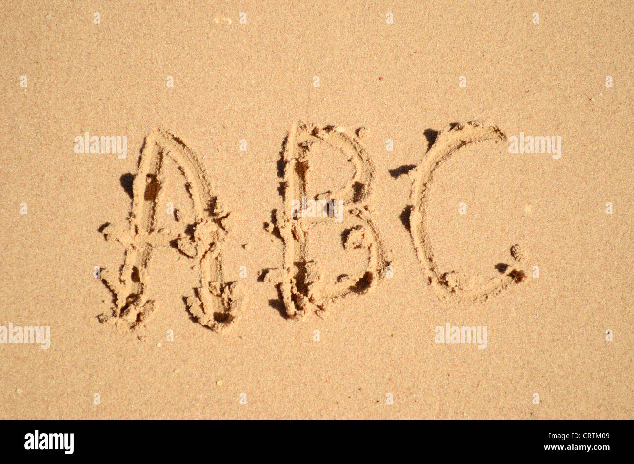 Sand alphabet hi-res stock photography and images - Alamy